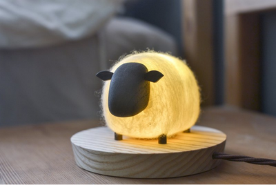Sheep Night Light hand crafted sheep lamb bedside lamp– GLUE Associates